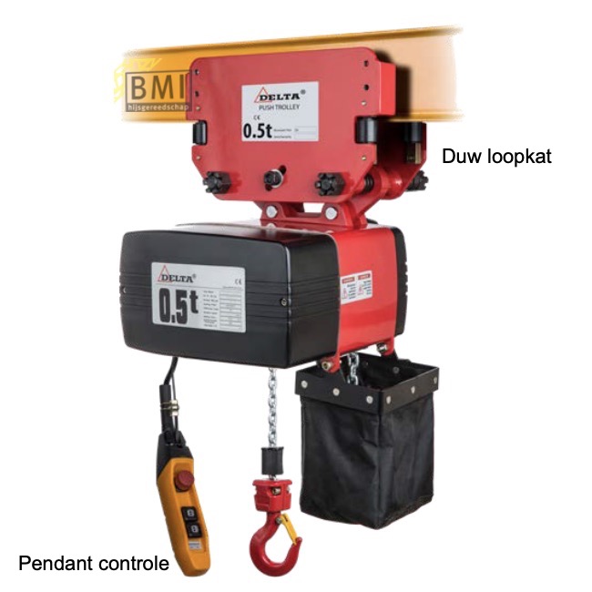 Elektrische kettingtakel/loopkat DED 400V